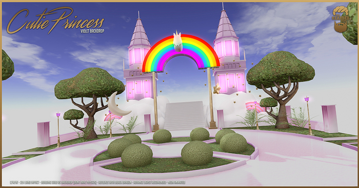 Second Life Marketplace - Cutie Princess Violet Backdrop - The Bearded Guy